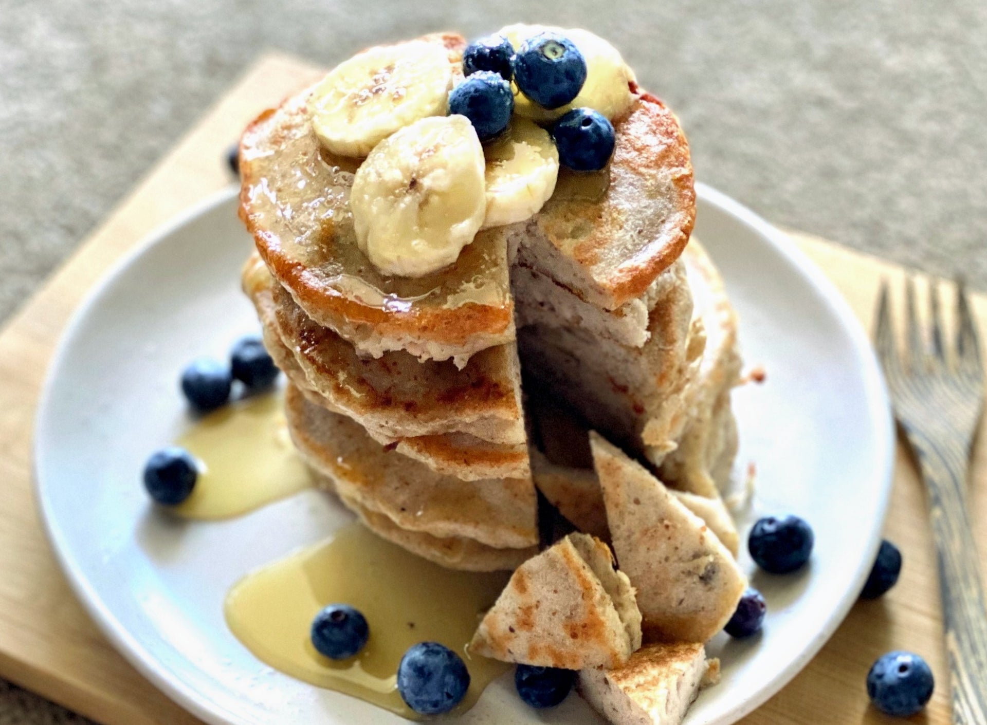 how to make buckwheat banana pancakes